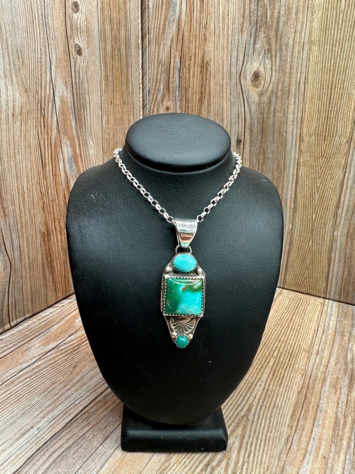 Kingman Turquoise Pendant – Colbaugh Jewelry